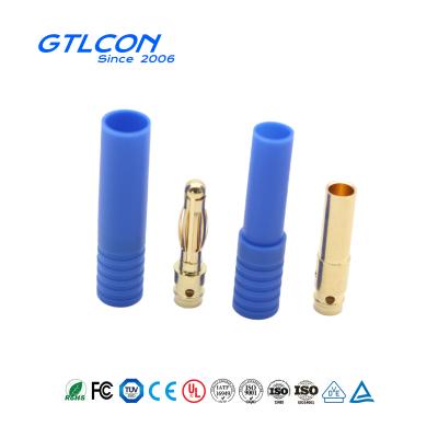 China HXT 4mm Gold Plated Bullet Rc Li-ion Battery Connector for sale