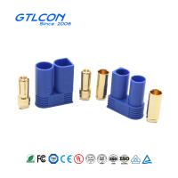 China Angled Male Female Battery Connector 6mm Bullet Connector EC6 With Blue Housing for sale