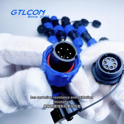 China IP68 Waterproof Aviation Connector 6 Pin Waterproof Panel Connector For Power Extension Cord for sale