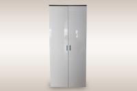 China OEM Small Bedroom Wooden Clothes Cabinet Wardrobe Closet With 2 Doors for sale