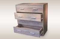 China Antique Oak Timber Bedside Table Nightstand With 4 Drawers for sale