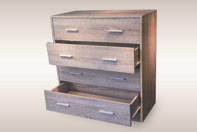 China Antique Oak Timber Bedside Table Nightstand With 4 Drawers for sale