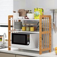 China Freestanding Wooden Kitchen bakers Microwave And Toaster Oven Stand rack Unit for sale