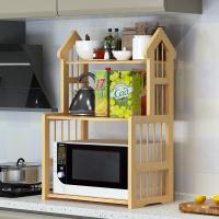 China ODM Kitchen Bakers Microwave Oven Shelf Rack Storage Assembled for sale