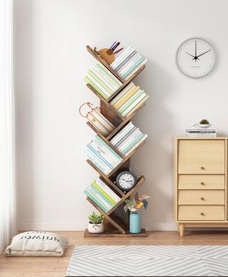 China Wood Panel Tree Shape Book Rack Shelf Living Room Funiture for sale