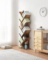 China Wood Panel Tree Shape Book Rack Shelf Living Room Funiture for sale