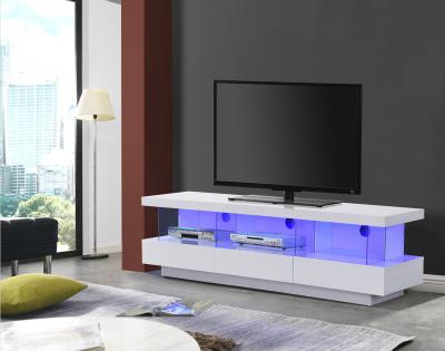 China Wood Panel Living Room TV Console Cabinet White Lacquer TV Stand for sale