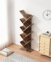 China SGS Floor Wooden Tree Shelf Bookcase Corner Black Tree Bookshelf for sale