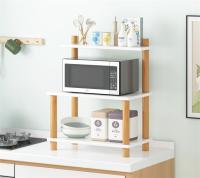 China Countertop Assembled Kitchen Microwave Rack Storage Shelves 3 Tier for sale