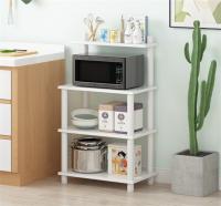 China 3 Tier Vaneer Wooden Baker Kitchen Microwave Rack shelf for sale