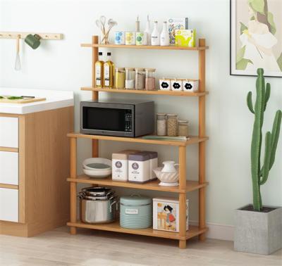 China MultiFunctional Wood Kitchen Microwave Rack stand 5 Tier for sale