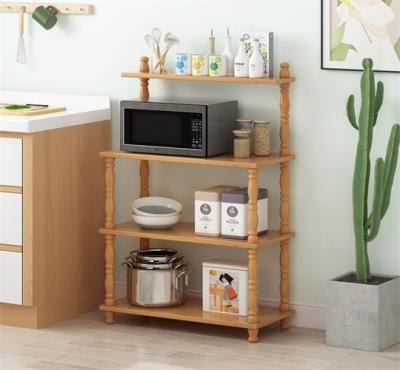 China 4 tier Multifunctional Microwave Oven Rack Kitchen Appliance Storage Rack for sale