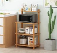 China 3 Tier Vaneer Wooden Baker Kitchen Microwave Rack shelf for sale