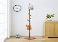 China Space Saving Adjustable Pinewood Handbag Hanger Stand Wooden Tree for sale