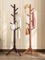 China Sturdy Triangle Tree Wood Coat Rack Hanger Stand for Entryway for sale