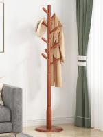 China ODM Garment Hat Coat Tree Stand Hanger Rack Pine Wood With 8 Hooks for sale