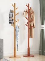 China ODM Garment Hat Coat Tree Stand Hanger Rack Pine Wood With 8 Hooks for sale