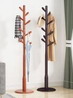 China ODM Garment Hat Coat Tree Stand Hanger Rack Pine Wood With 8 Hooks for sale