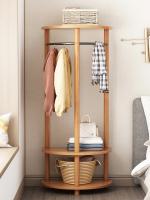 China Semicircular Corner Coat Rack Hanger Stand Clothing Display Rack for sale