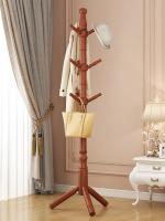 China Customized Coat Rack Hanger Stand Pine Wooden Coat Tree For Bedroom for sale