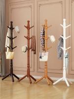 China Customized Coat Rack Hanger Stand Pine Wooden Coat Tree For Bedroom for sale