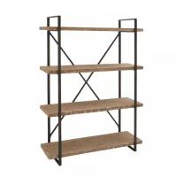 China MDF Home Office Metal And Wood Book Shelves Display Rack 4 Shelf for sale