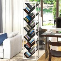 China ODM 16mm Thick Modern Living Room Metal And Wood Book Shelves Tree Bookcase for sale