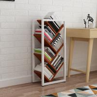 China ODM 16mm Thick Modern Living Room Metal And Wood Book Shelves Tree Bookcase for sale