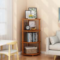 China Multipurpose 4 Tier Modern Wooden Corner Bookshelf Display Stand For Livingroom for sale