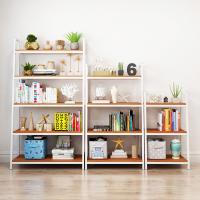 China Industrial Metal And Wood Book Shelves for Library Living Room for sale