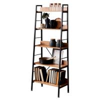 China Modern Furniture Ladder Metal And Wood Book Shelves Display 5 Tiers for sale