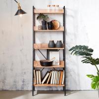 China Modern Furniture Ladder Metal And Wood Book Shelves Display 5 Tiers for sale