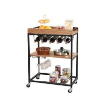 China Strong Bearing 3 Tier Mobile Utility Kitchen Bar Cart Kitchen Trolley On Wheels for sale