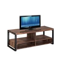 China Odm Metal Frame Pine Wood TV Stand Console With Two Tube Storage for sale