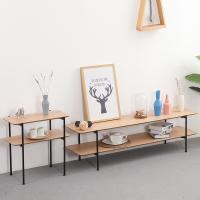 China BSCI Industrial MDF Wooden 3 Shelf TV Stand Media Console T Shpe for sale