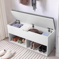 China SGS Entryway Small Cube Shoe Rack Furniture Wooden Shoe Cupboard With Seat for sale