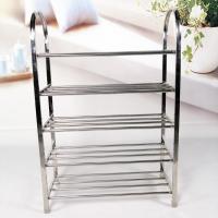 China ODM BSCI 5 Layer Stainless Steel Shoe Rack Furniture Metal Bench For Living Room Bedroom for sale