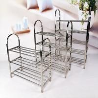 China ODM BSCI 5 Layer Stainless Steel Shoe Rack Furniture Metal Bench For Living Room Bedroom for sale