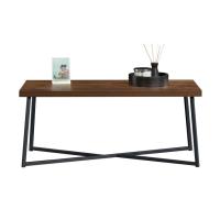 China ODM Outdoor Nesting Wood And Metal Coffee Table Modern Style With Cross Legs for sale