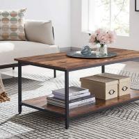 China Modern MDF Wood Rectangle Metal Coffee Table For Living Room for sale