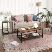 China C Shape Wood And Metal Coffee Table Sofa Nesting End Tables for sale