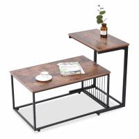 China Outdoor Wooden Rectangle Nesting Tables Mdf End Table Ethiopian Dsigner for sale