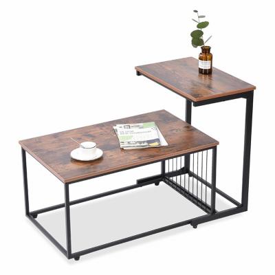 China Outdoor Wooden Rectangle Nesting Tables Mdf End Table Ethiopian Dsigner for sale