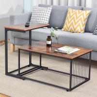 China Outdoor Wooden Rectangle Nesting Tables Mdf End Table Ethiopian Dsigner for sale