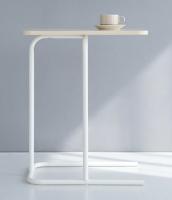 China Black White Modern Solid Wood And Metal Coffee Table Nesting Side Tables for sale