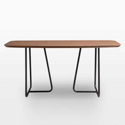 China Nordic Reclaimed Wood Dinning Table set for 4 Iron Frame for sale