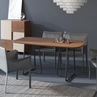 China Nordic Reclaimed Wood Dinning Table set for 4 Iron Frame for sale