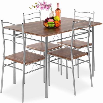 China odm Mdf Wooden Dinning Table And Chair Set Counter High Dinning Sets Of 4 for sale