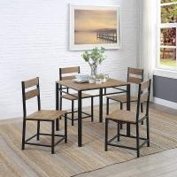 China PVC Coated Modern Dining Chairs Set Of 4 Kitchen Square Table for sale