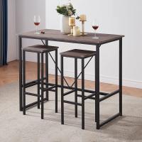 China ODM Metal Rustic Farmhouse Dinning Table And Chair Set With Two Chairs for sale